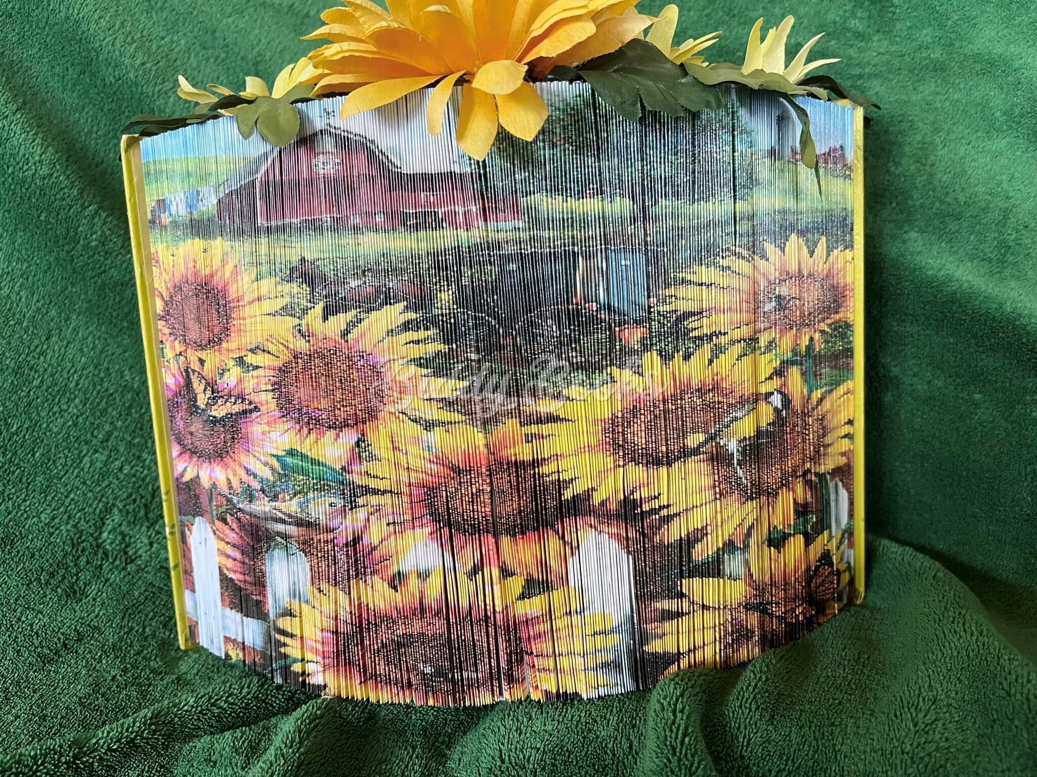 Amish Sunflower Horse and Buggy - Photo Strip, Fore-edged Pattern , Book Art - Etsy