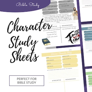 Character Study Printable | Biblical Character Study | Verse Mapping ...