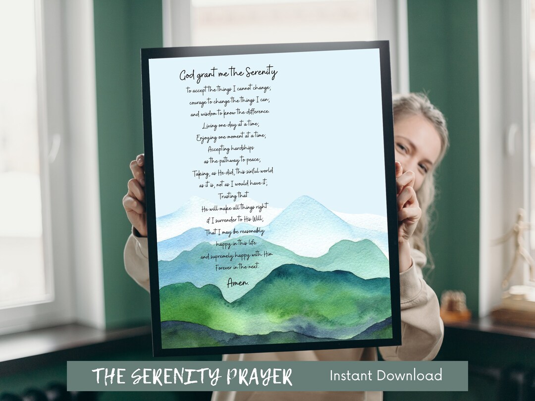 The Serenity Prayer | Bible Verse Quote Wall Art | Bible Verse Wall Art ...