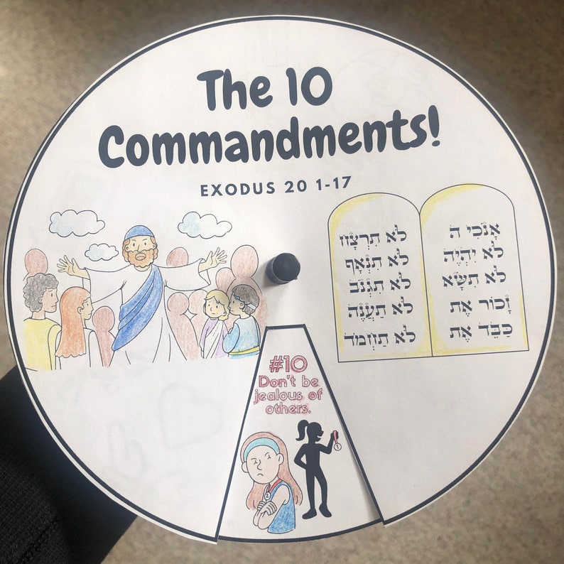 Bible Study 10 Commandments | Bible Study Tool | Sunday School Activity ...