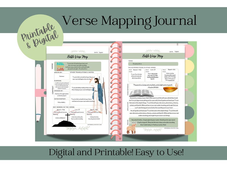 Verse Map Bible Study Tool | Mapping Bible Verses | Verse Mapping | How ...