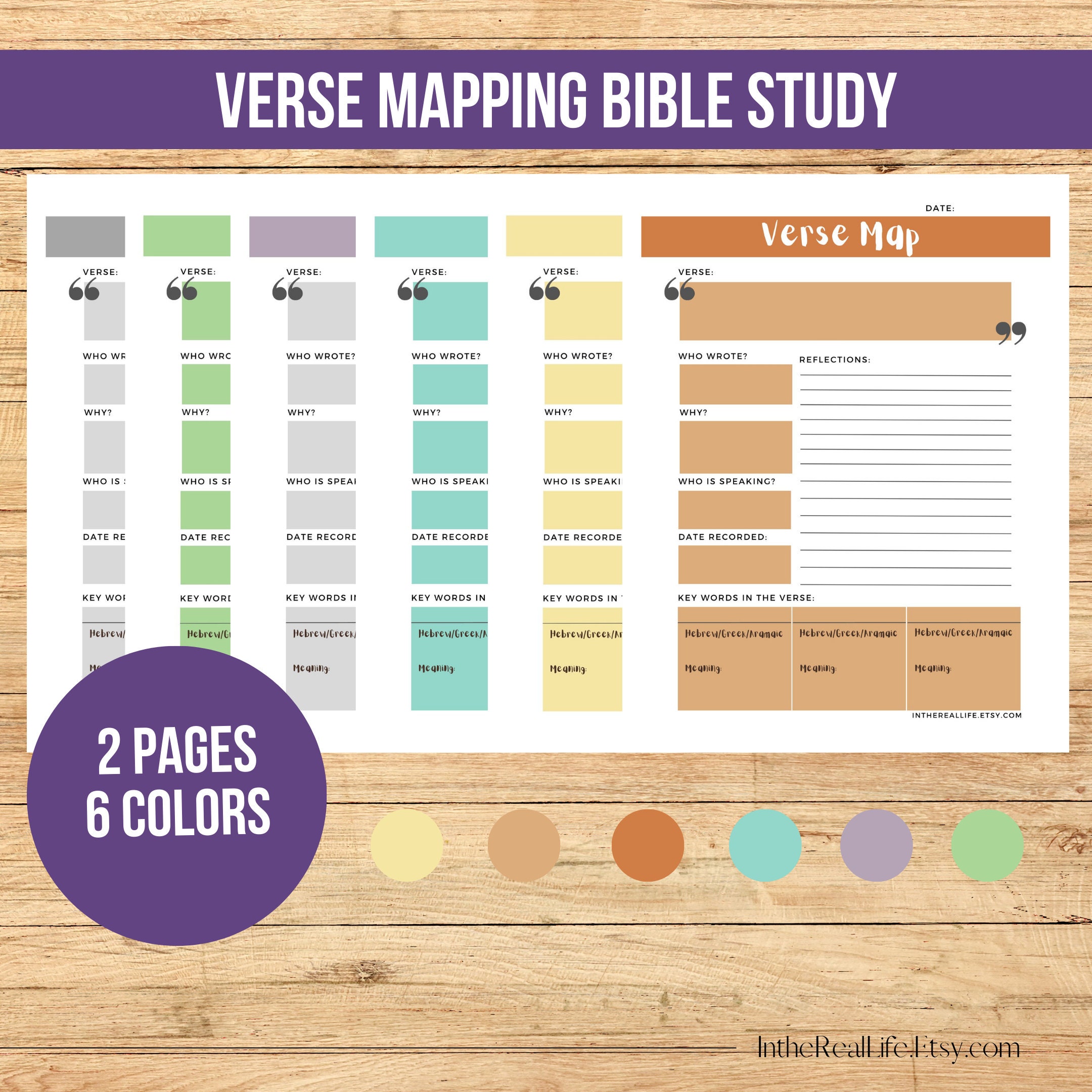 Verse Map Bible Study Tool Scripture Study Bible Journal Planner Bible ...