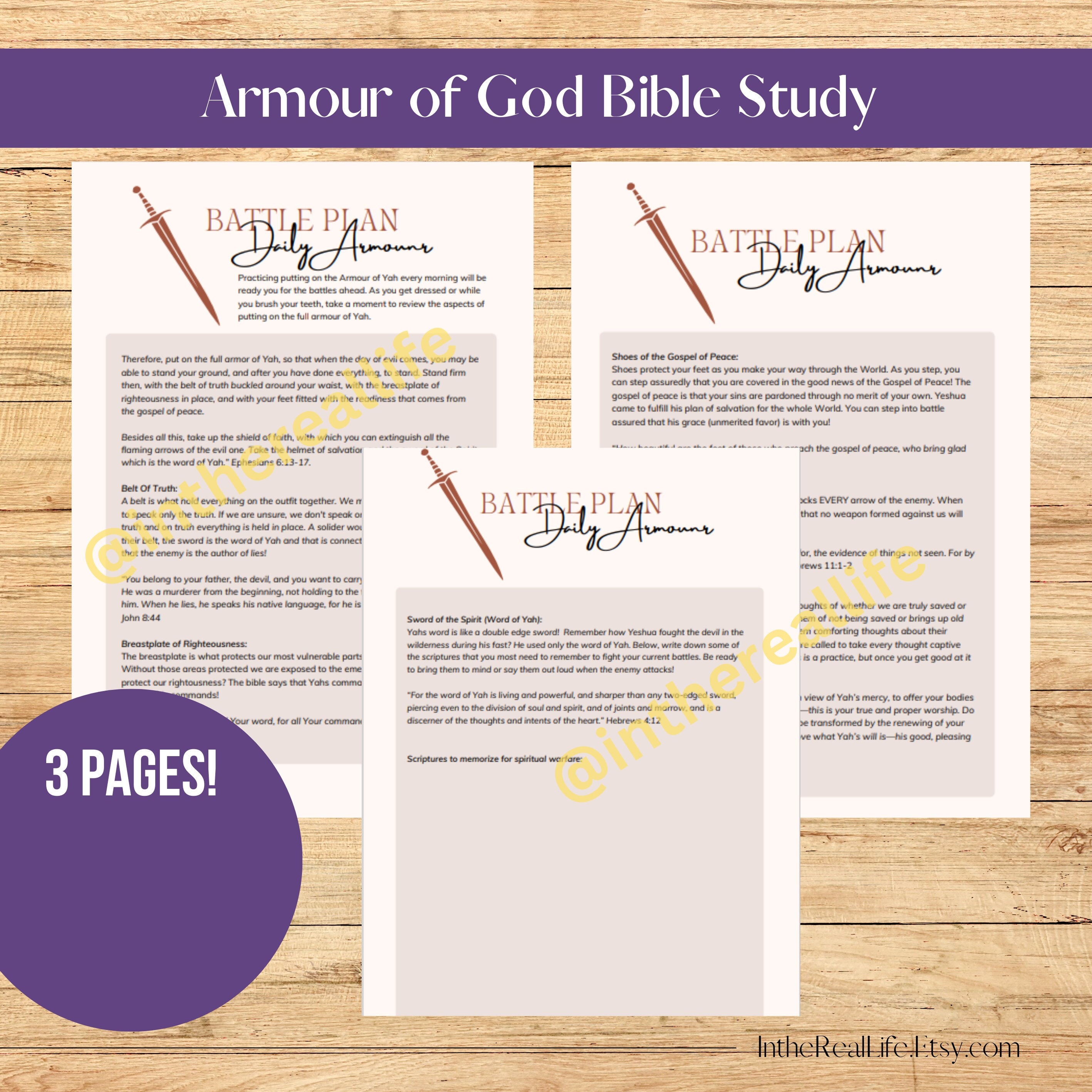 Full Armour of God Printable | Bible Study Worksheets | Full Armour ...