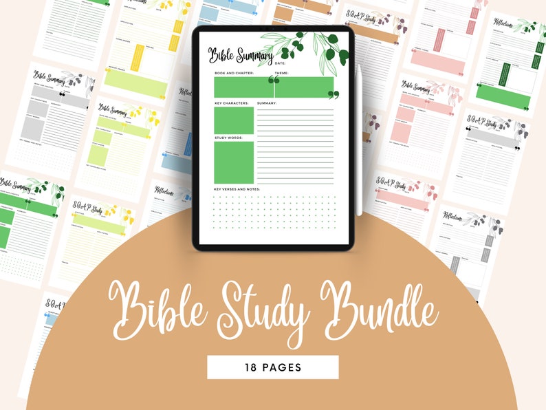 BEST Bible Study Tool Bundle Bible Template Bible Summary SOAP Journal Faith Reflection ...