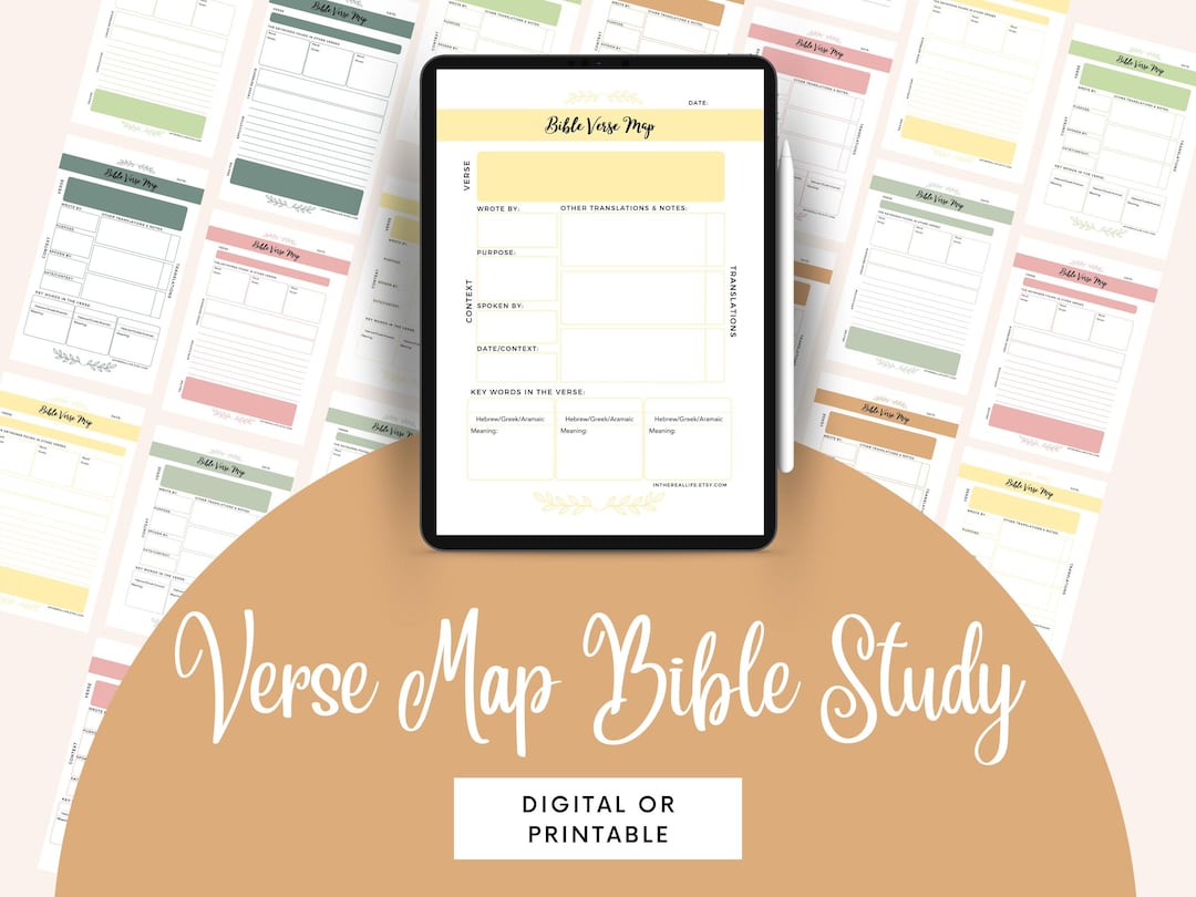 Verse Map Bible Study Tool | Mapping Bible Verses | Verse Mapping | How ...