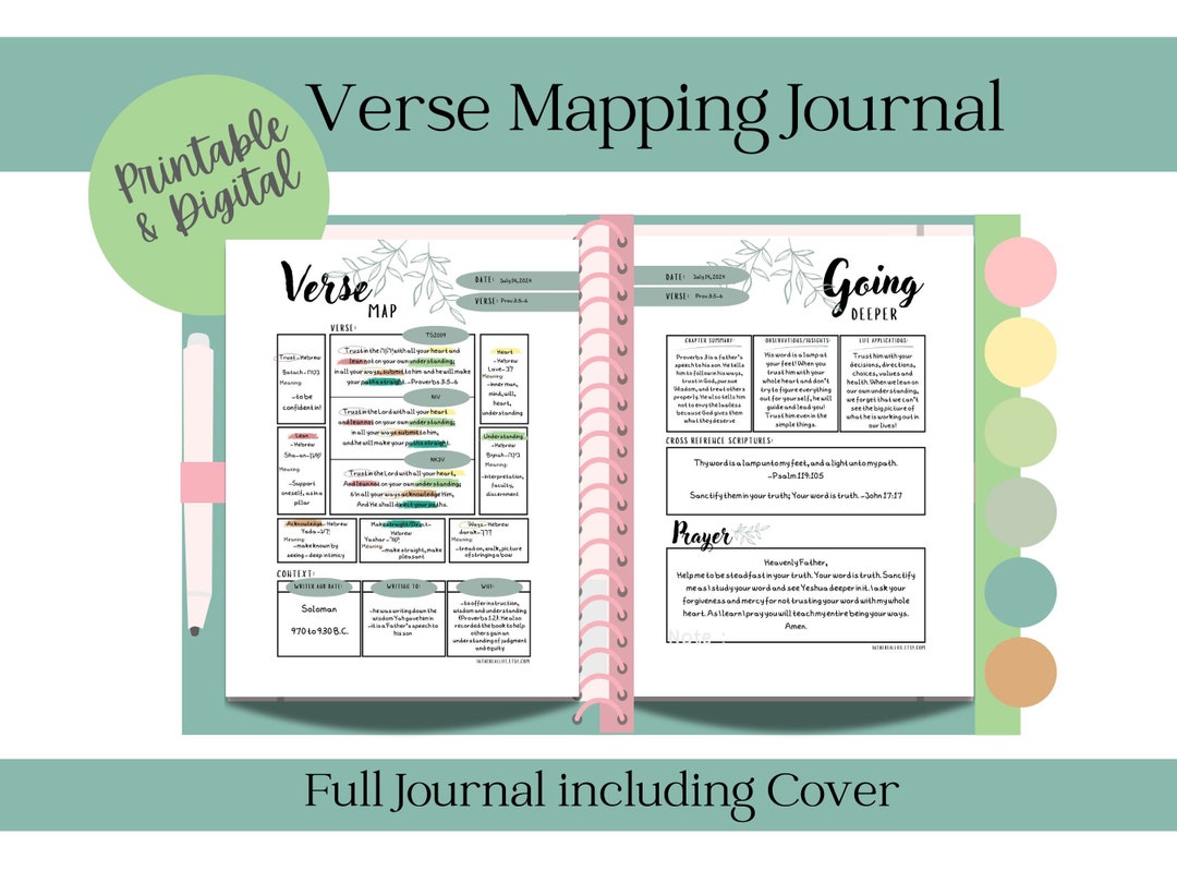 Verse Map Bible Study Tool | Scripture Map Planner | Bible Mapping ...
