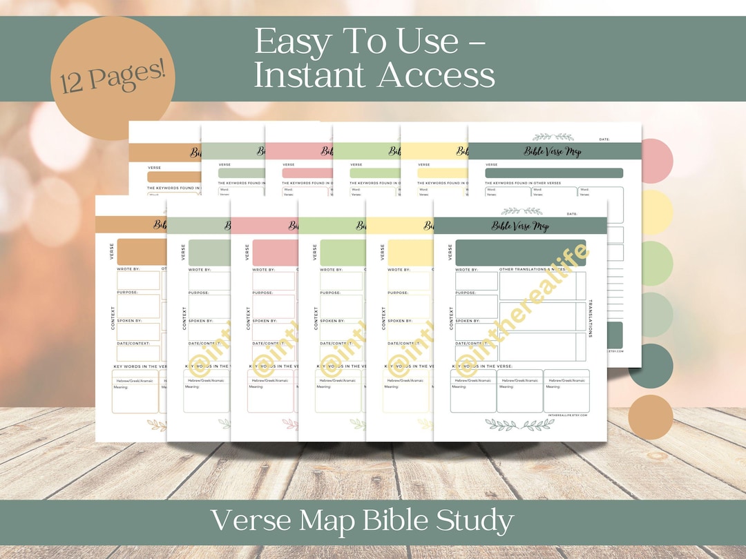 Verse Map Bible Study Tool | Mapping Bible Verses | Verse Mapping | How ...