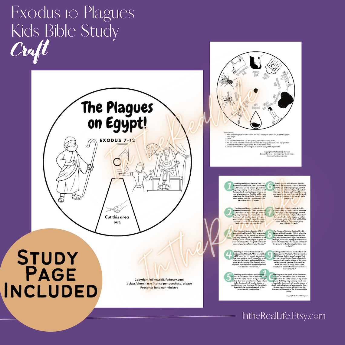 Bible Study 10 Plagues Passover Bible Study Tool Sunday School Activity ...