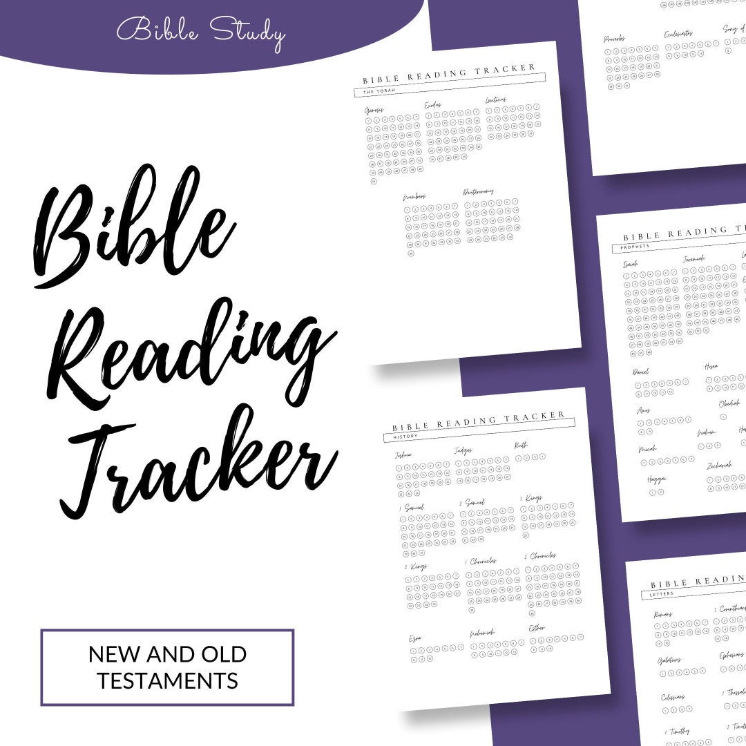 Bible Reading Tracker | Daily Bible Study Planner | Christian | Bible ...