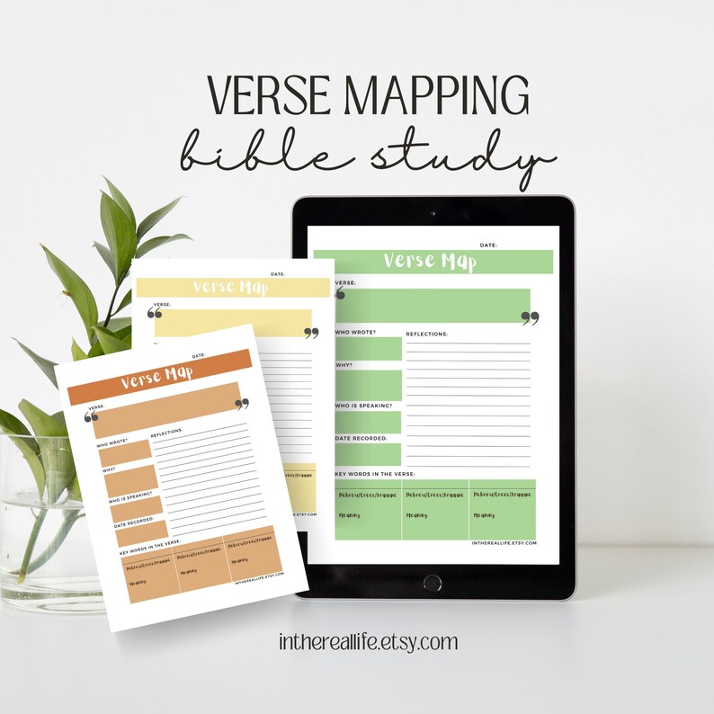 Verse Map Bible Study Tool Scripture Study Bible Journal Planner Bible ...