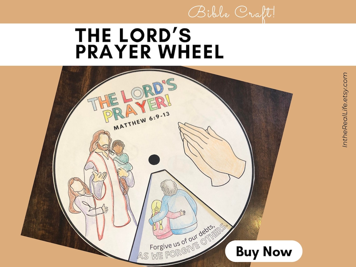 The Lord's Prayer Wheel | Bible Study Tool | Sunday School Activity ...