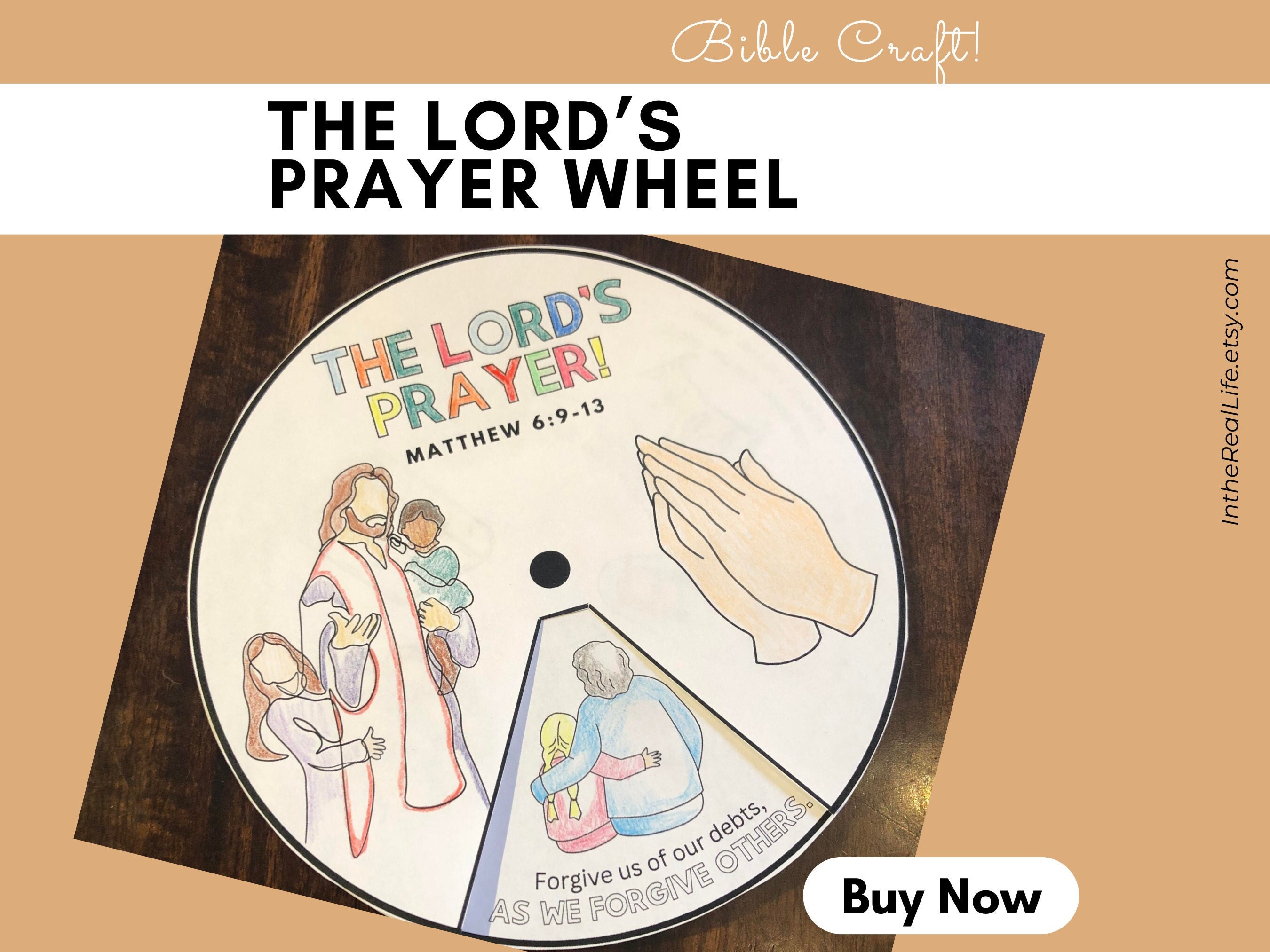 The Lord's Prayer Wheel | Bible Study Tool | Sunday School Activity ...