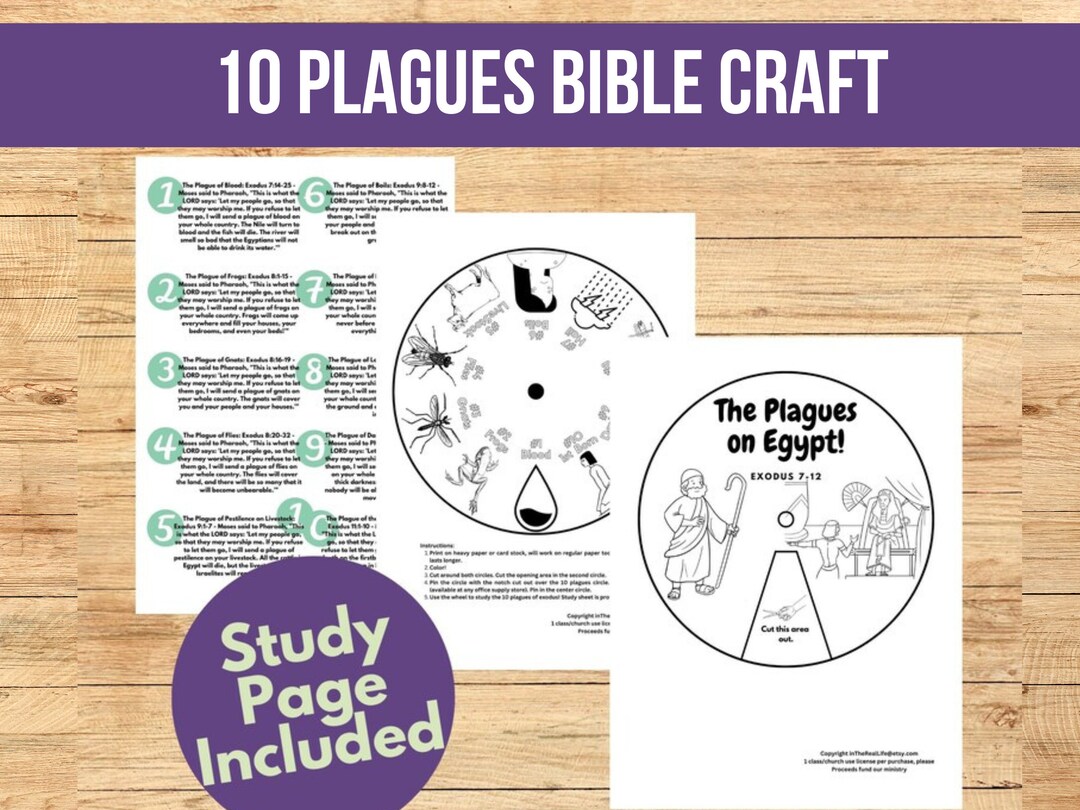 Bible Study 10 Plagues | Passover Bible Study Tool | Sunday School ...