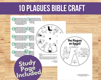 Bible Study 10 Plagues Passover Bible Study Tool Sunday School Activity ...