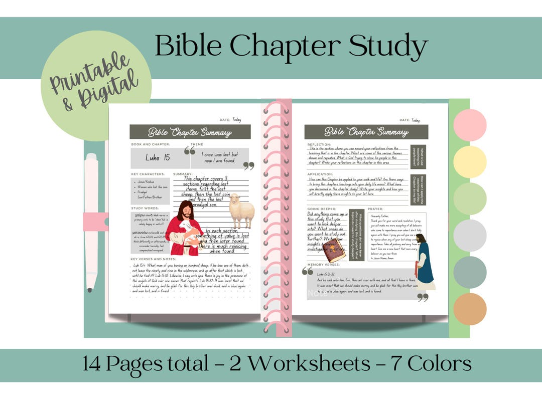 Chapter Summary Bible Study Tool | Scripture Study | Bible Journal ...
