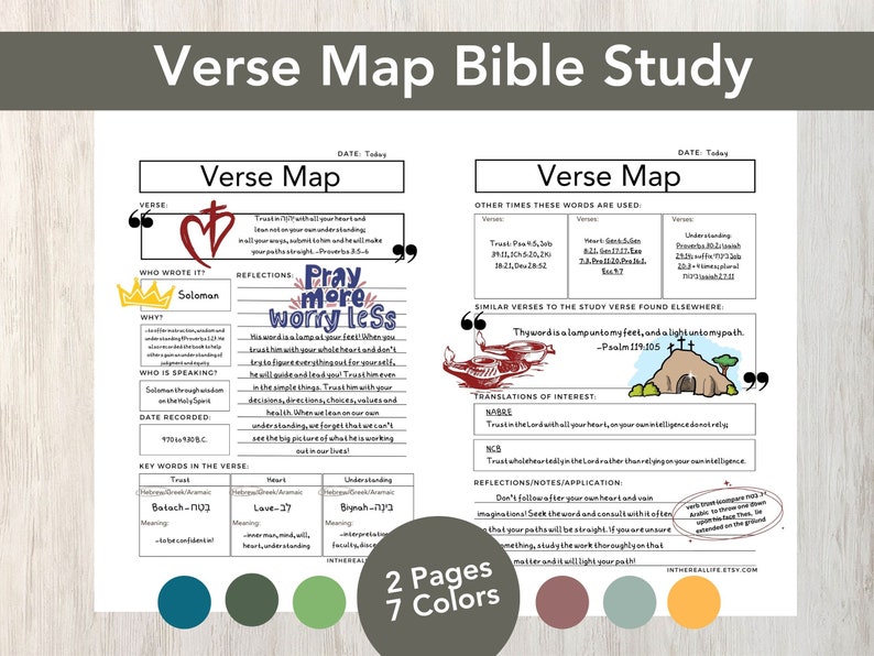 Verse Map Bible Study Tool Scripture Study Bible Journal Planner Bible ...