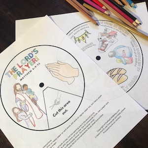 The Lord's Prayer Wheel | Bible Study Tool | Sunday School Activity ...