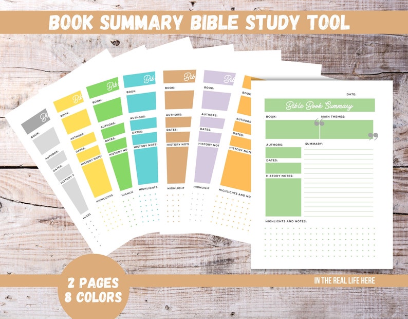 Book Summary Bible Study Tool Scripture Study Bible - Etsy