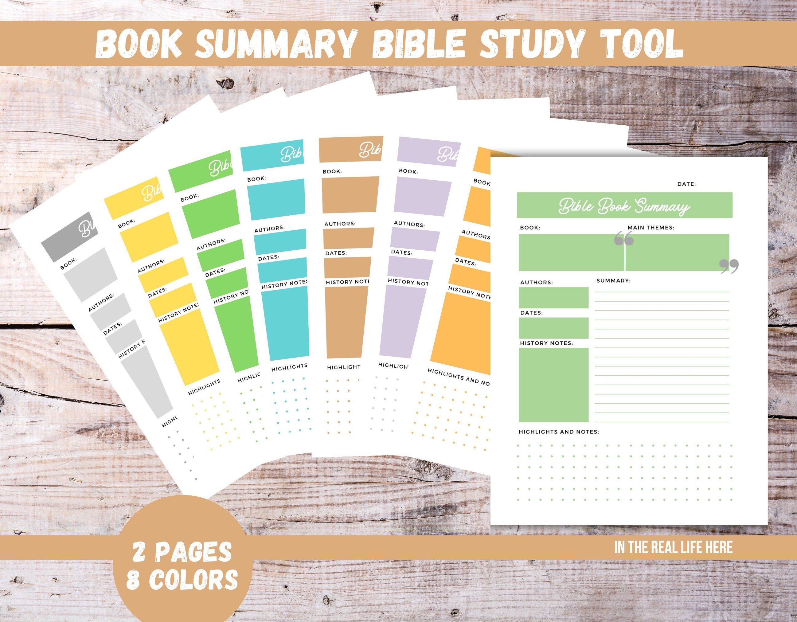 Book Summary Bible Study Tool Scripture Study Bible Journal Planner ...