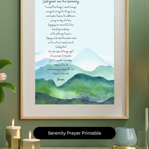 The Serenity Prayer | Bible Verse Quote Wall Art | Bible Verse Wall Art ...