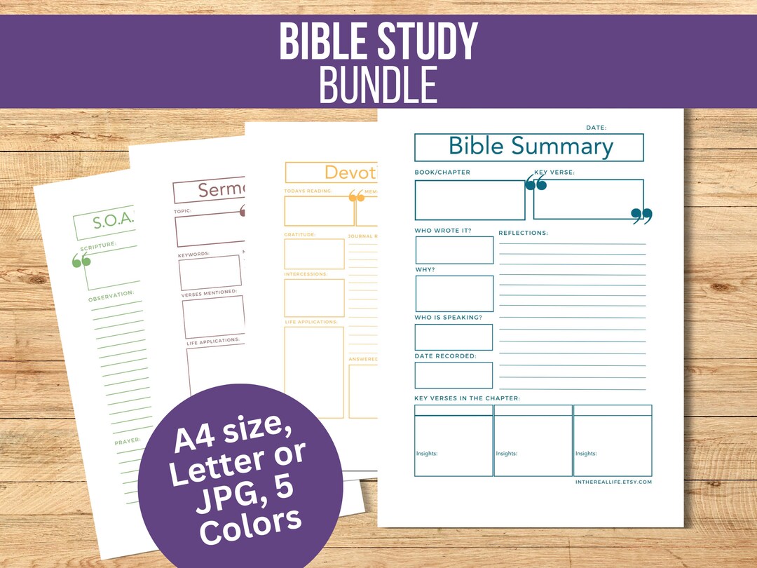 Bible Study Printable | Bible Study Tool | Prayer Journal | Faith Based ...