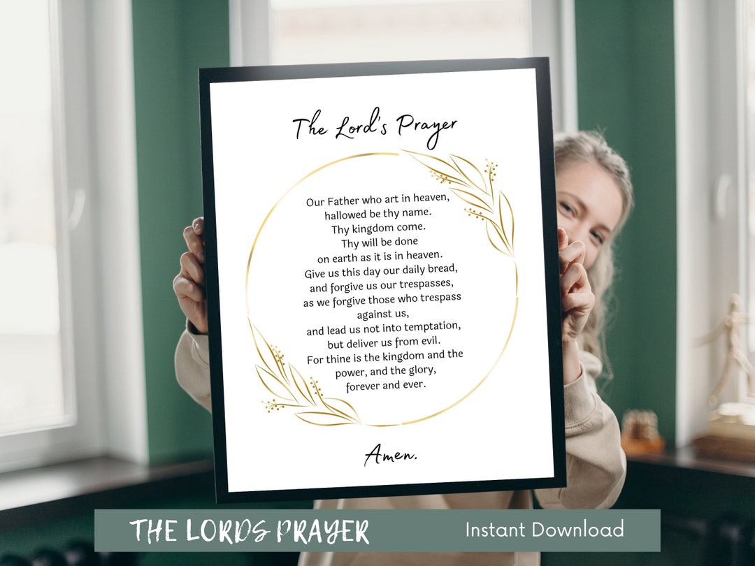 The Lord's Prayer | Bible Verse Quote Wall Art | Bible Verse Wall Art ...