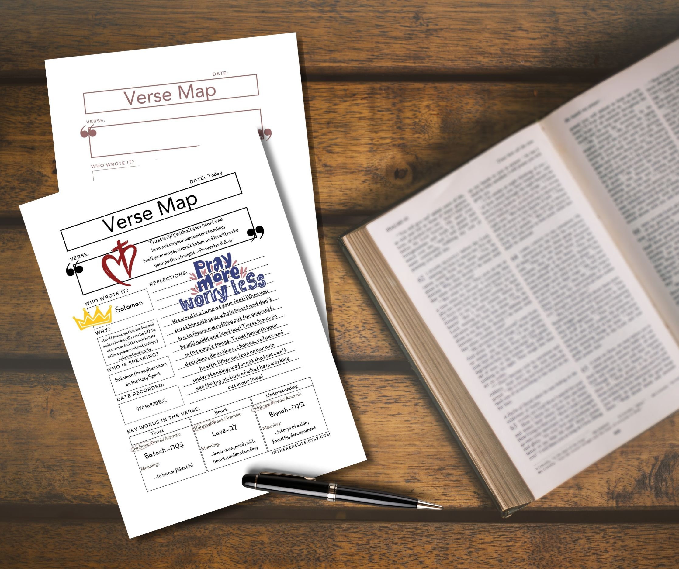 Verse Map Bible Study Tool Scripture Study Bible Journal Planner Bible ...