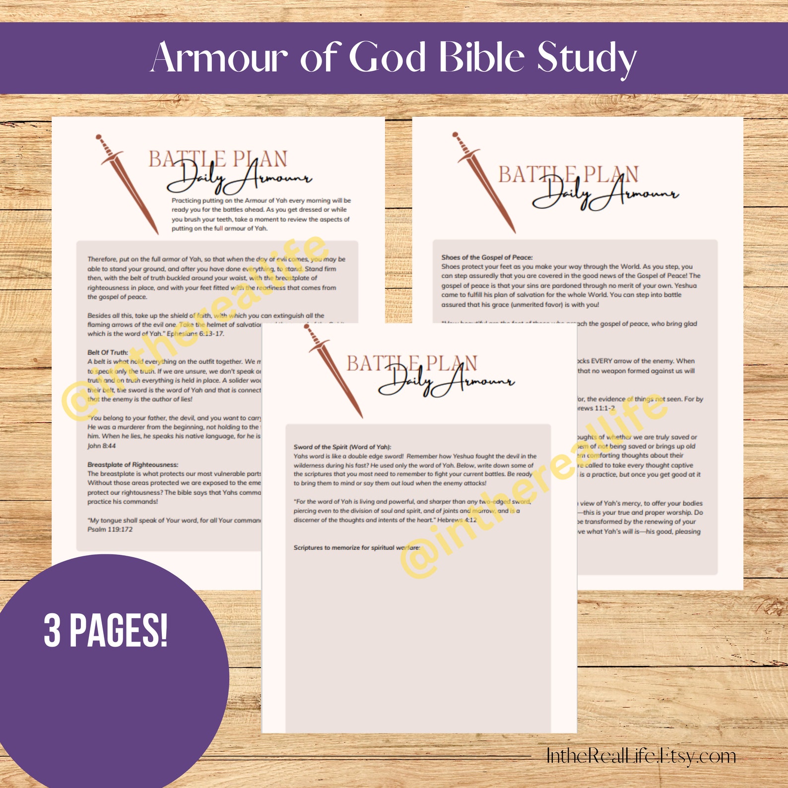 Full Armour of God Printable | Bible Study Worksheets | Full Armour ...