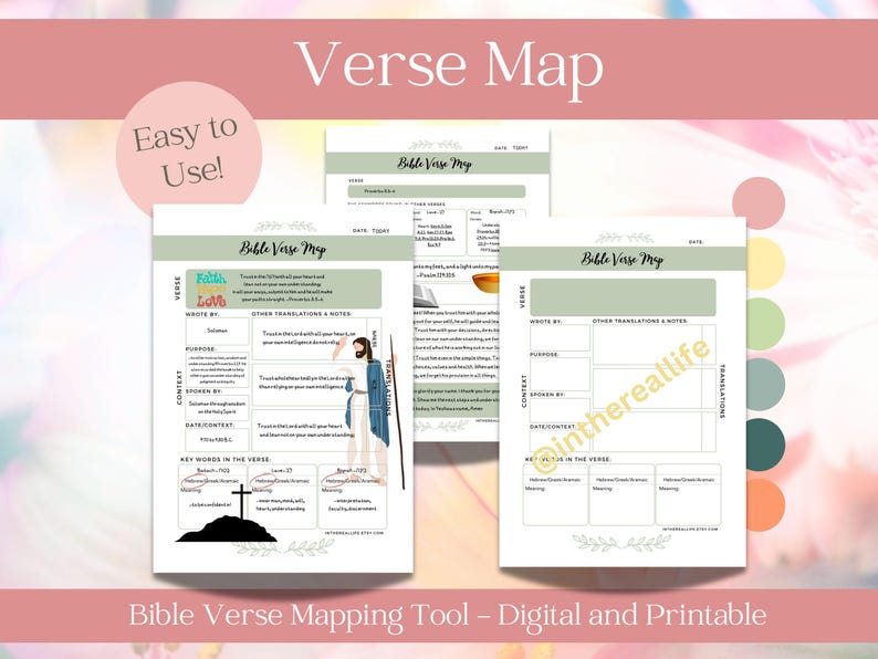 Verse Map Bible Study Tool | Mapping Bible Verses | Verse Mapping | How ...