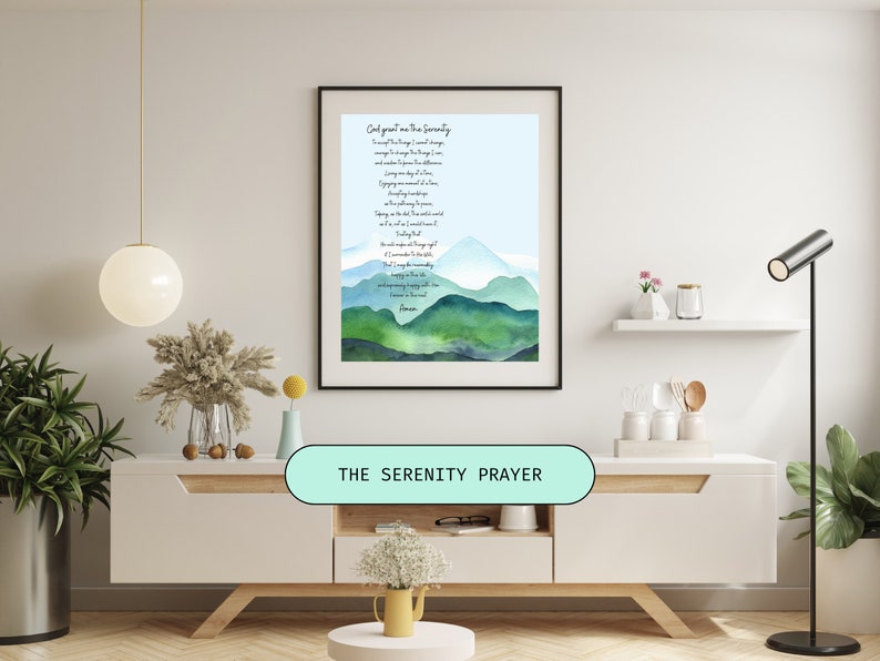The Serenity Prayer | Bible Verse Quote Wall Art | Bible Verse Wall Art ...