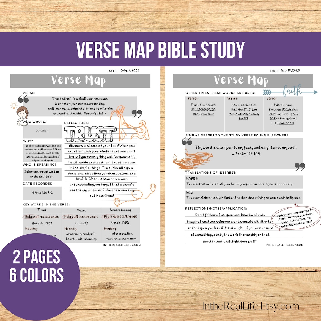 Verse Map Bible Study Tool | Scripture Study | Bible Journal Planner ...