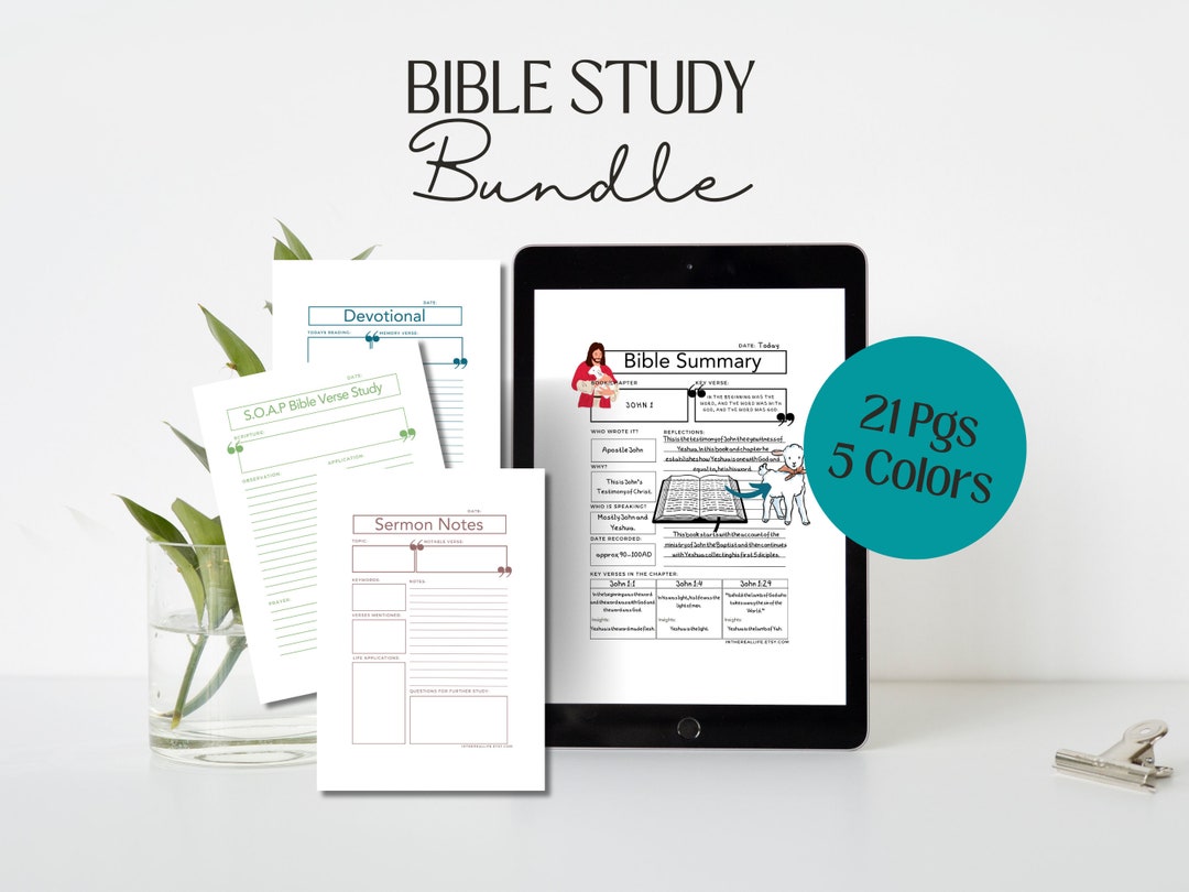 Bible Study Printable Bible Study Tool Prayer Journal Faith Based ...