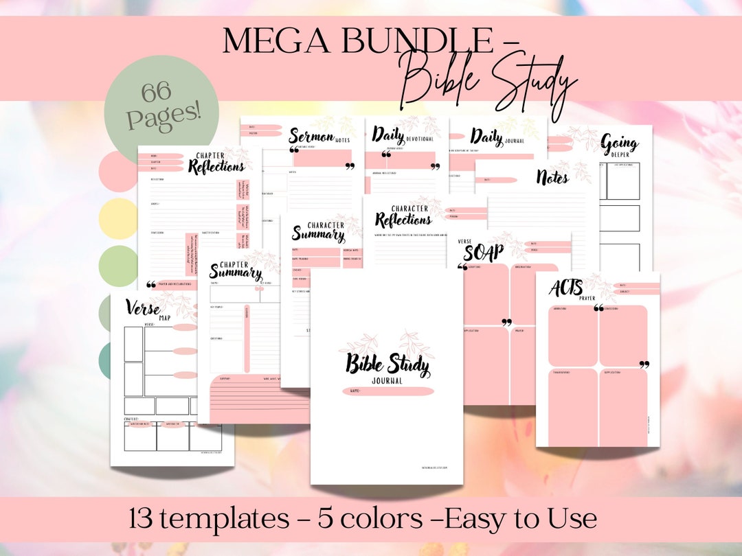 Bible Study Bundle | Bible Study Tool | Bible Journal | Faith ...