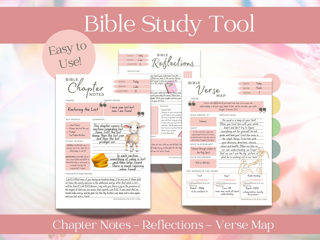 Bible Chapter Summary Template | Bible Study Tool | Bible Summary ...