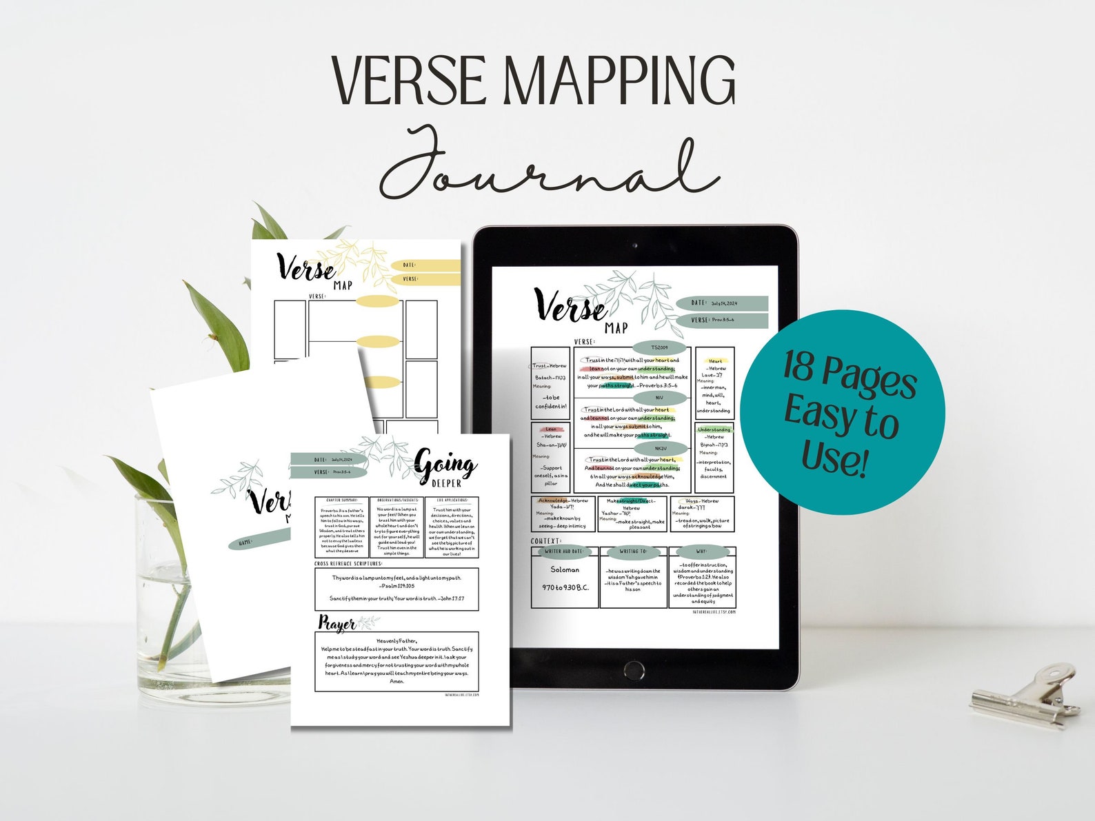 Verse Map Bible Study Tool | Scripture Map Planner | Bible Mapping ...