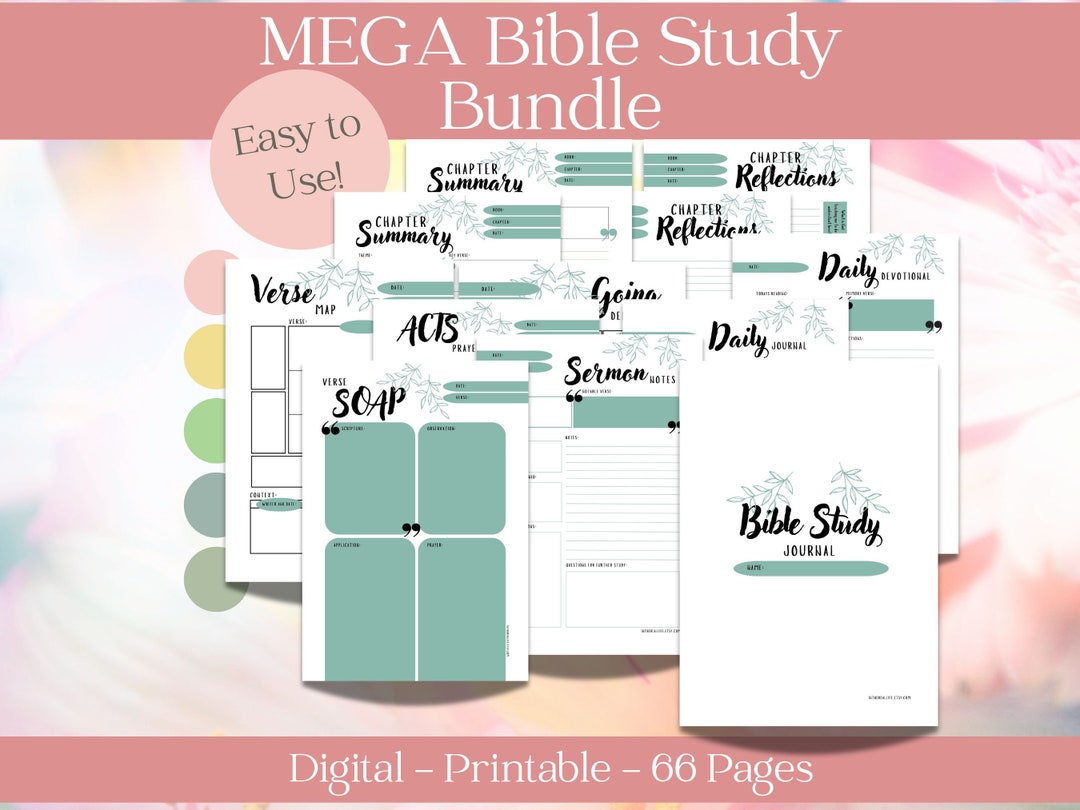 Bible Study Bundle | Bible Study Tool | Bible Journal | Faith ...