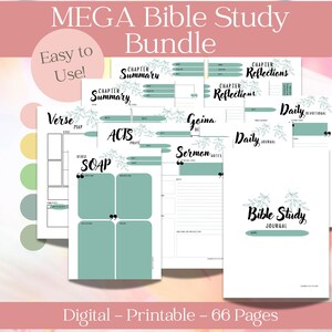Bible Study Bundle | Bible Study Tool | Bible Journal | Faith ...