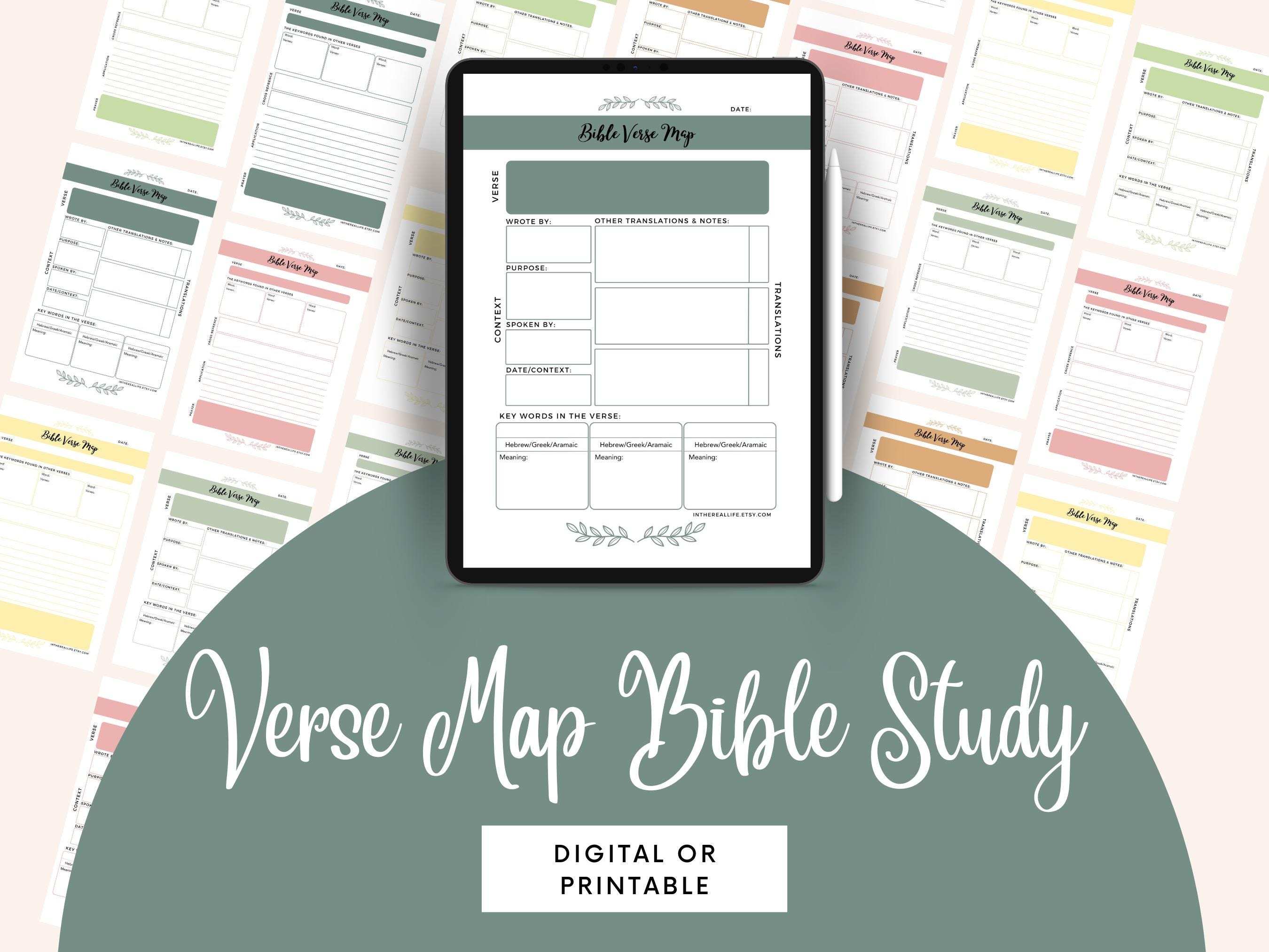 Verse Map Bible Study Tool | Mapping Bible Verses | Verse Mapping | How ...