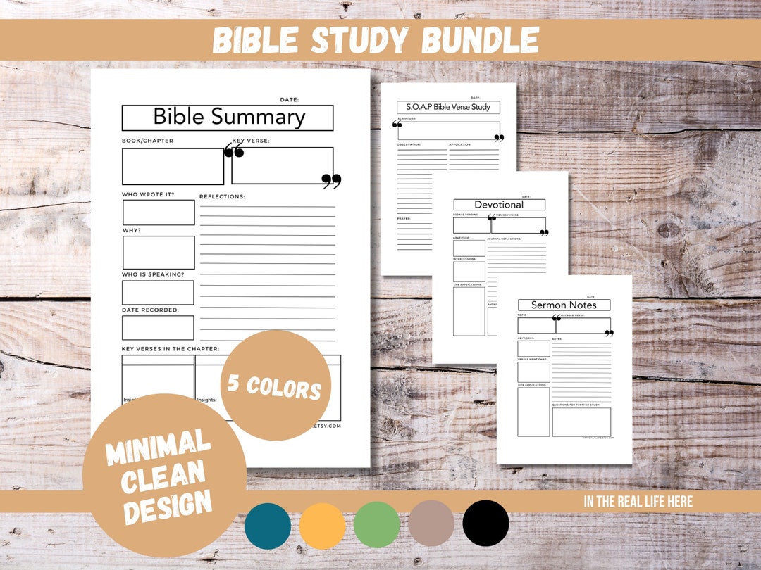 Bible Study Printable Bible Study Tool Prayer Journal Faith Based ...