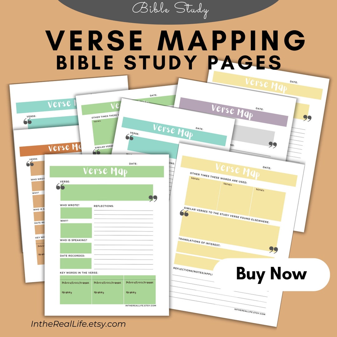 Verse Map Bible Study Tool Scripture Study Bible Journal Planner Bible ...