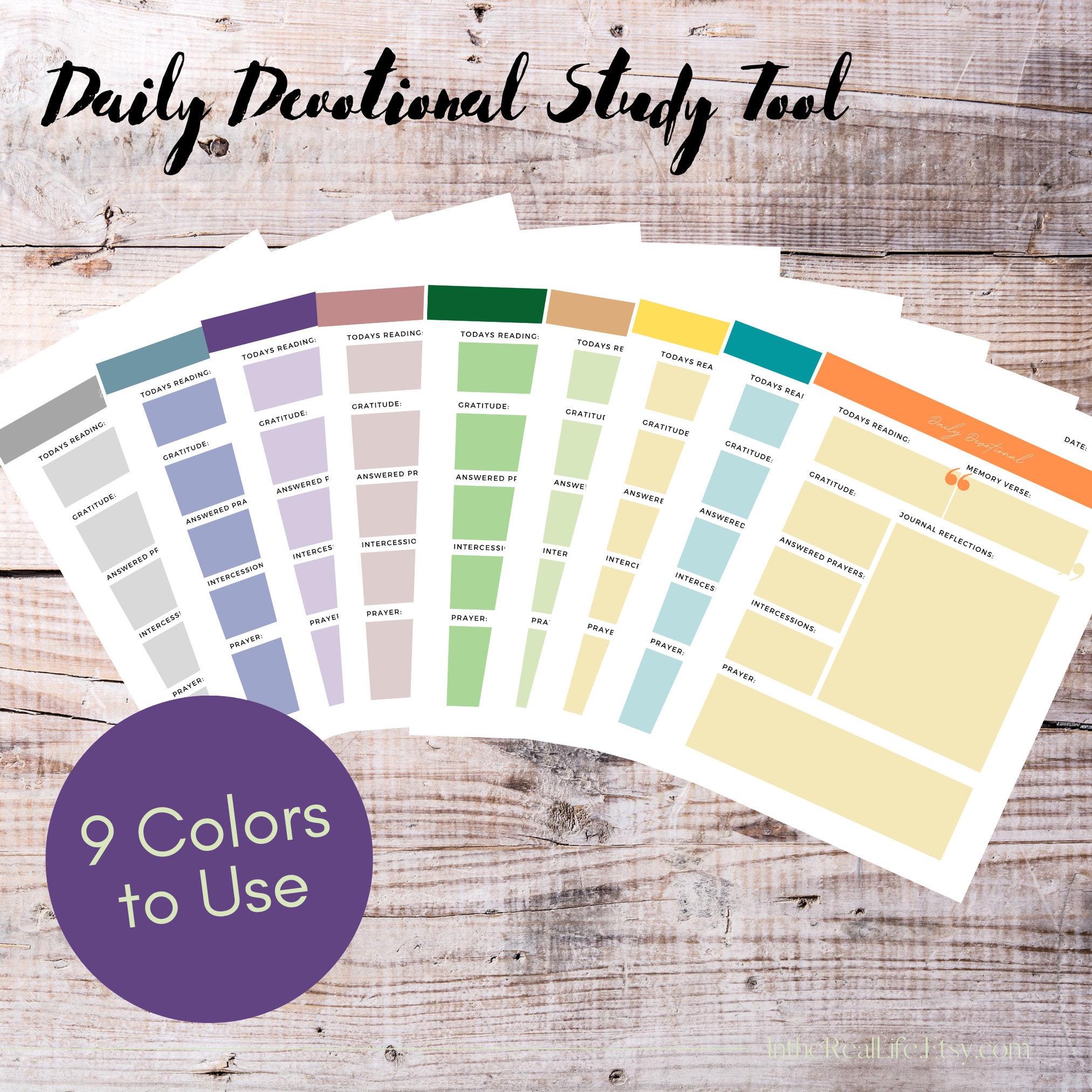 Daily Devotional Bible Study Tool Scripture Study Bible Journal Planner ...