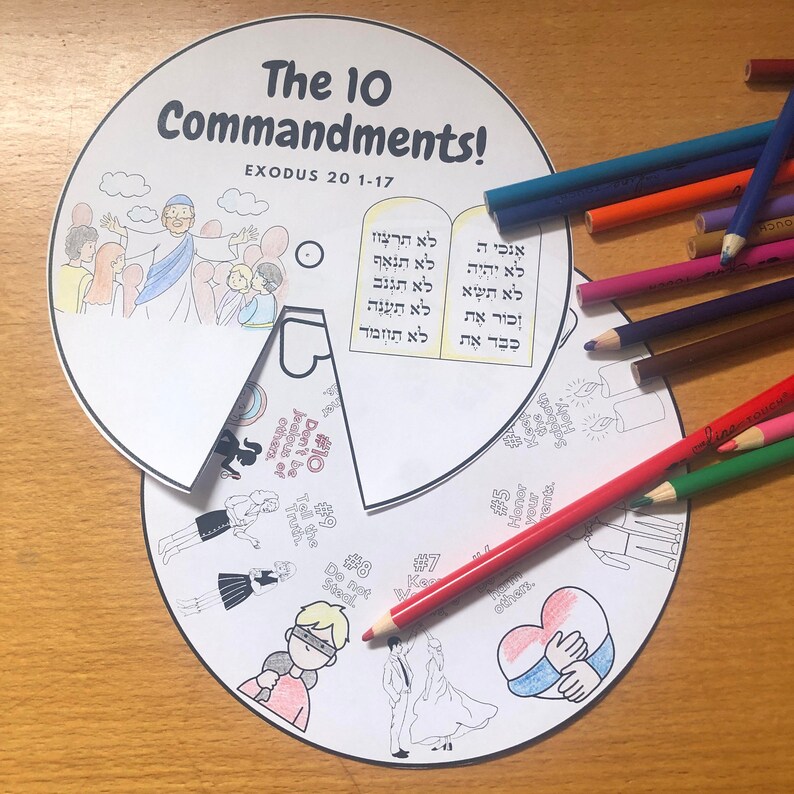 Bible Study 10 Commandments | Bible Study Tool | Sunday School Activity ...