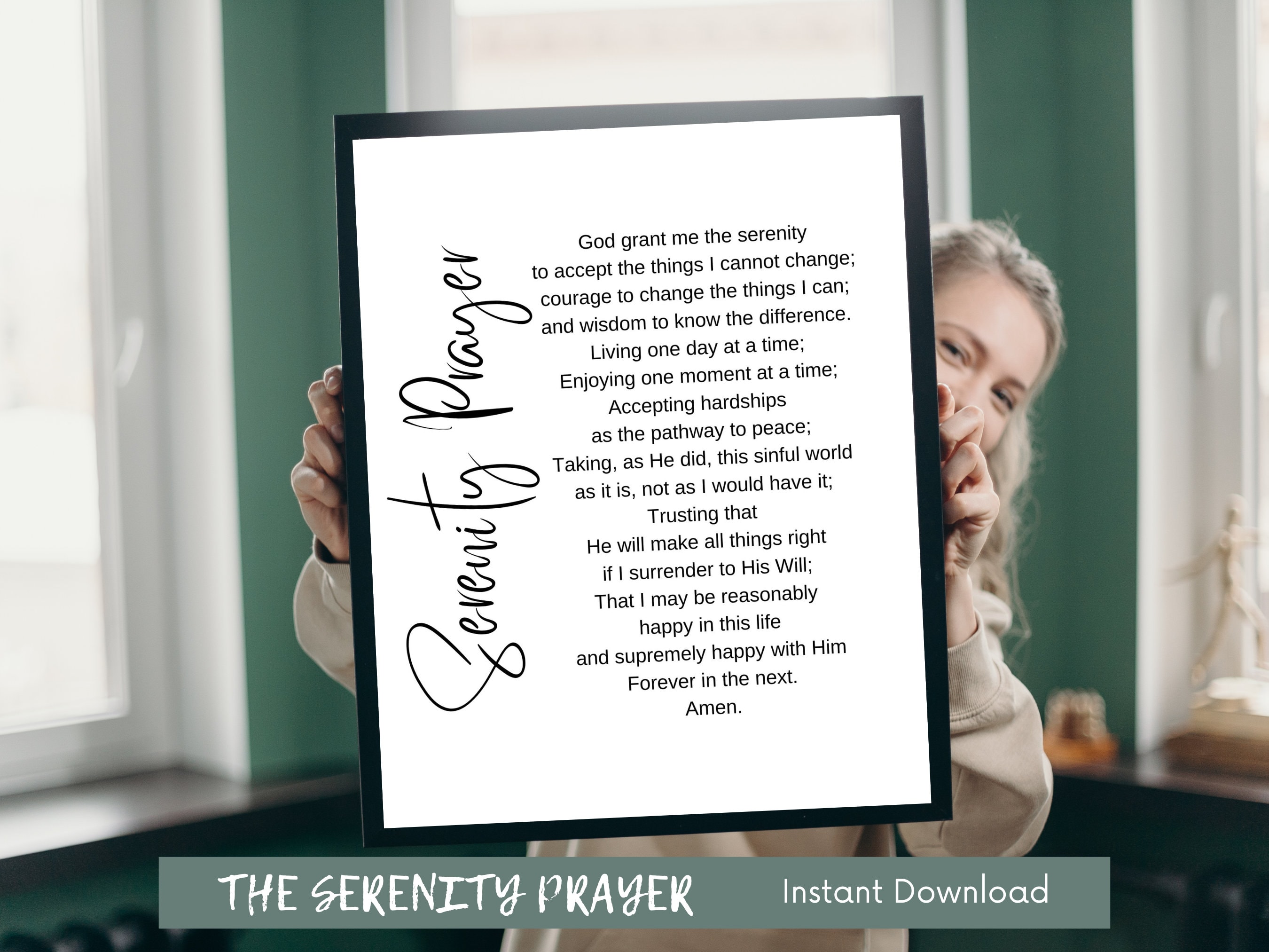 The Serenity Prayer | Bible Verse Quote Wall Art | Bible Verse Wall Art ...