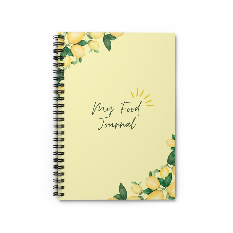 My Food Journal/yellow Lemons/spiral Notebook - Ruled Line/weekly Food ...