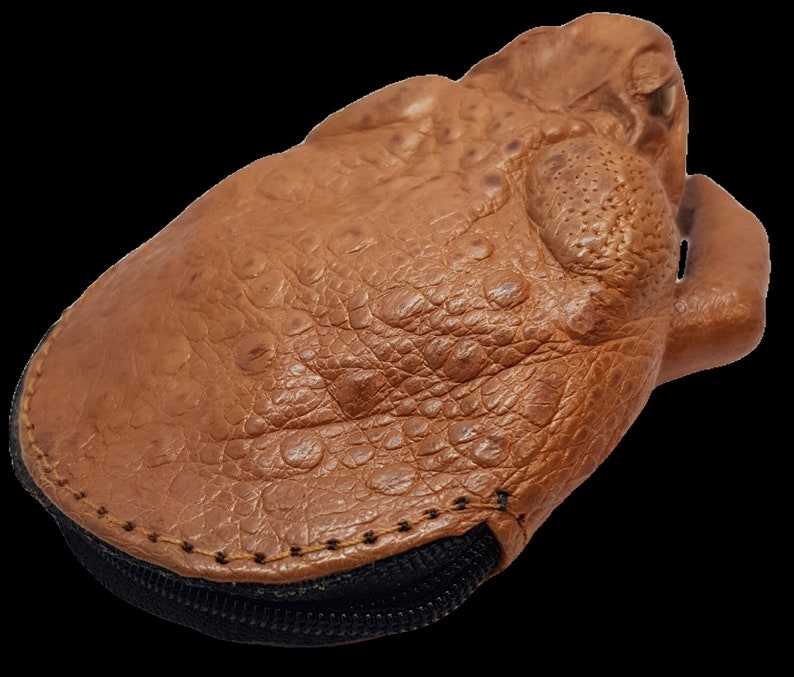 Leather Wallet Cane Toad Purse Realistic Frog Decoration Coin Pouch ...