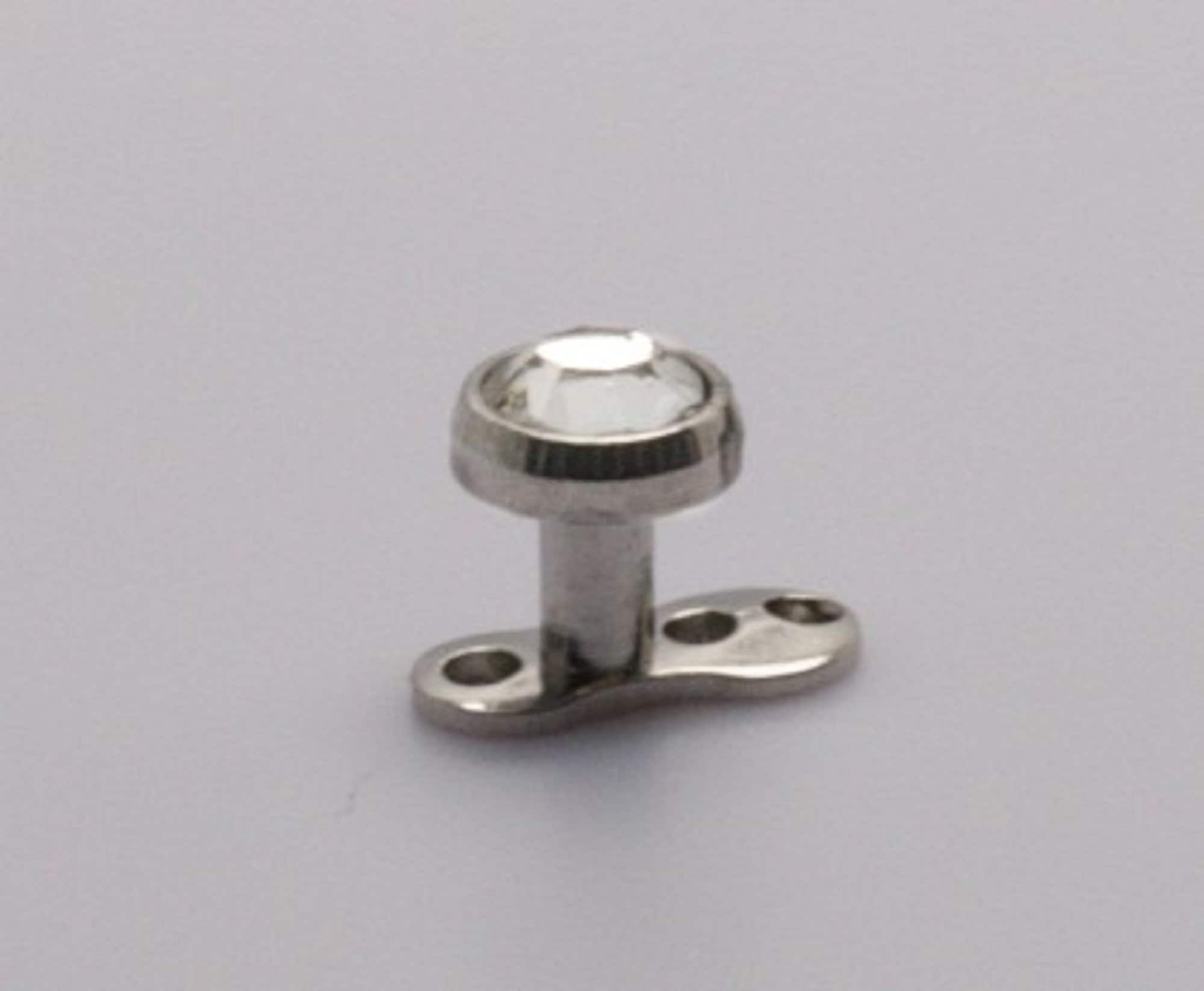 3X Full Dermal Anchor Tops & Bases Microdermal Steel Body Dermal Body ...