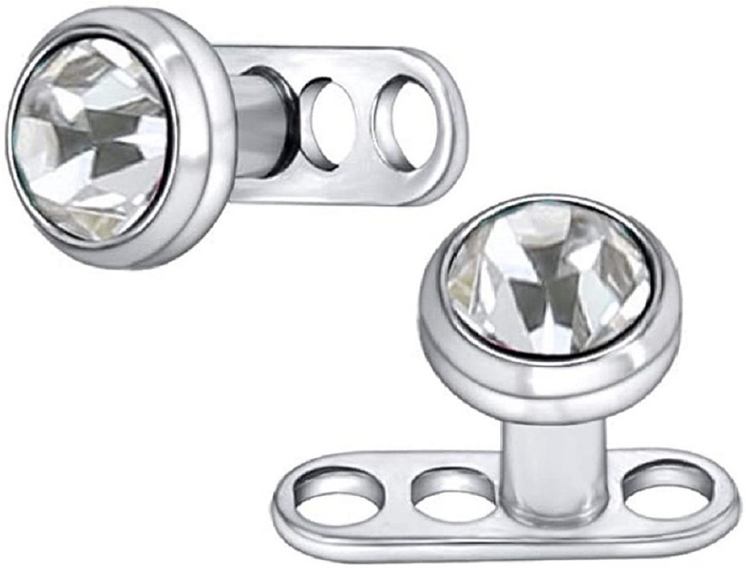 3X Full Dermal Anchor Tops & Bases Microdermal Steel Body Dermal Body ...