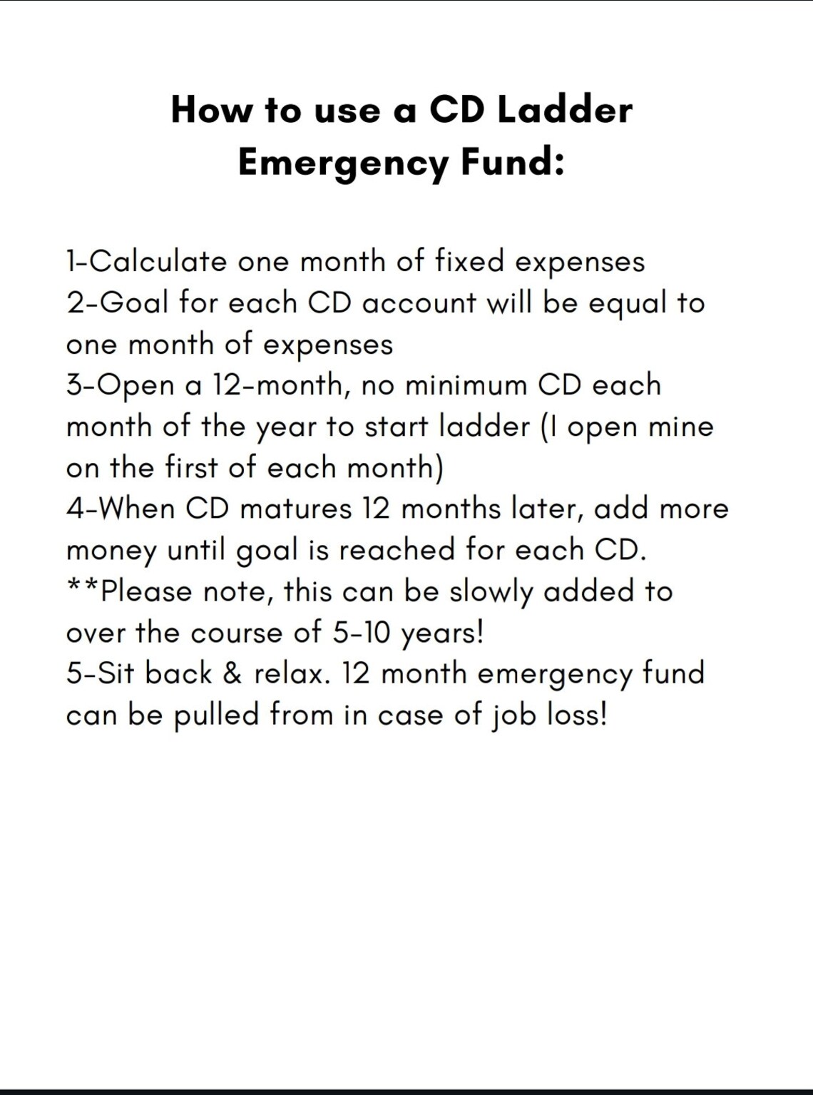 CD LADDER Annual Tracker - Etsy