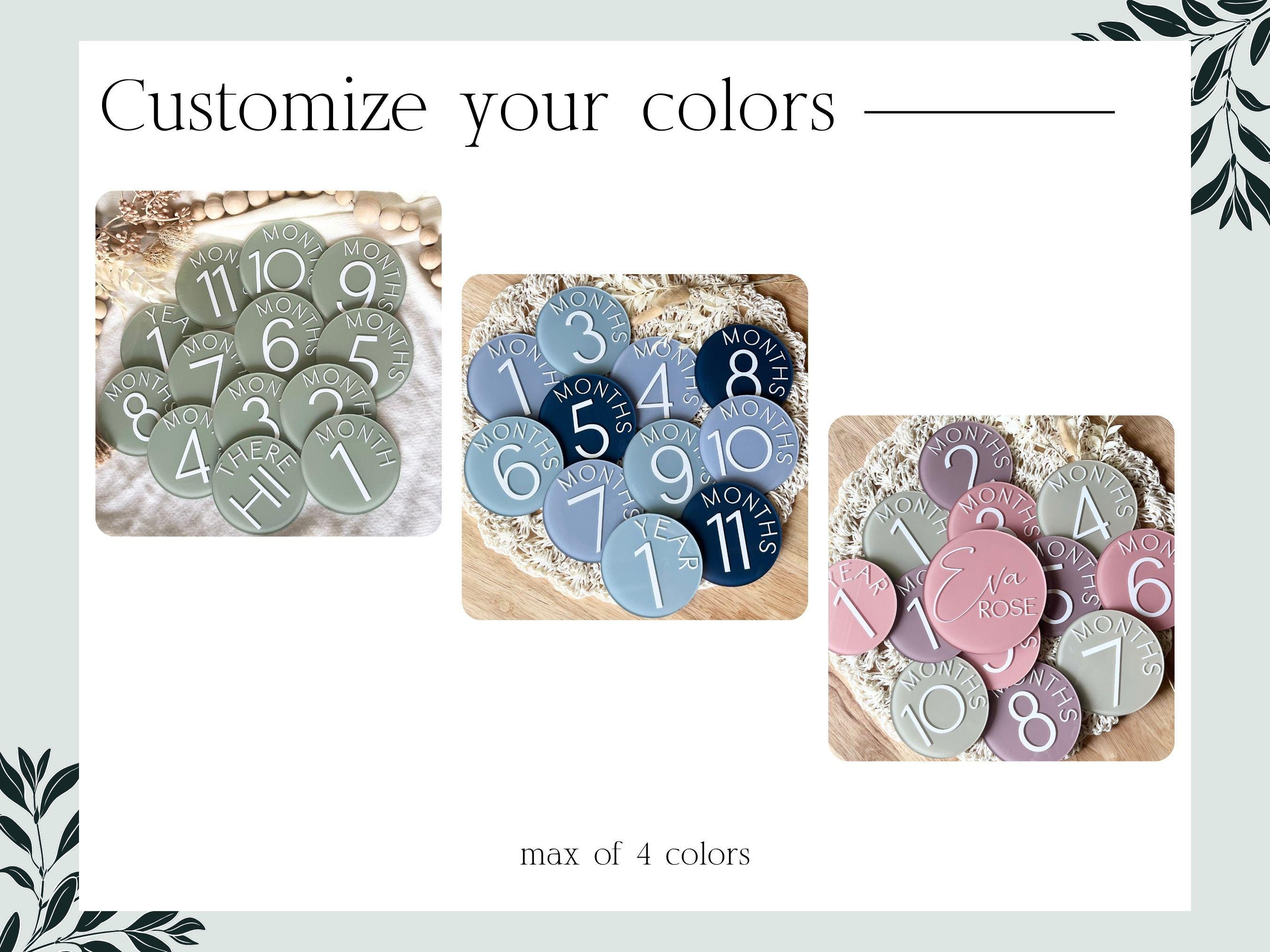 Acrylic Baby Milestones Disc Baby Monthly Milestone Cards Baby Monthly ...