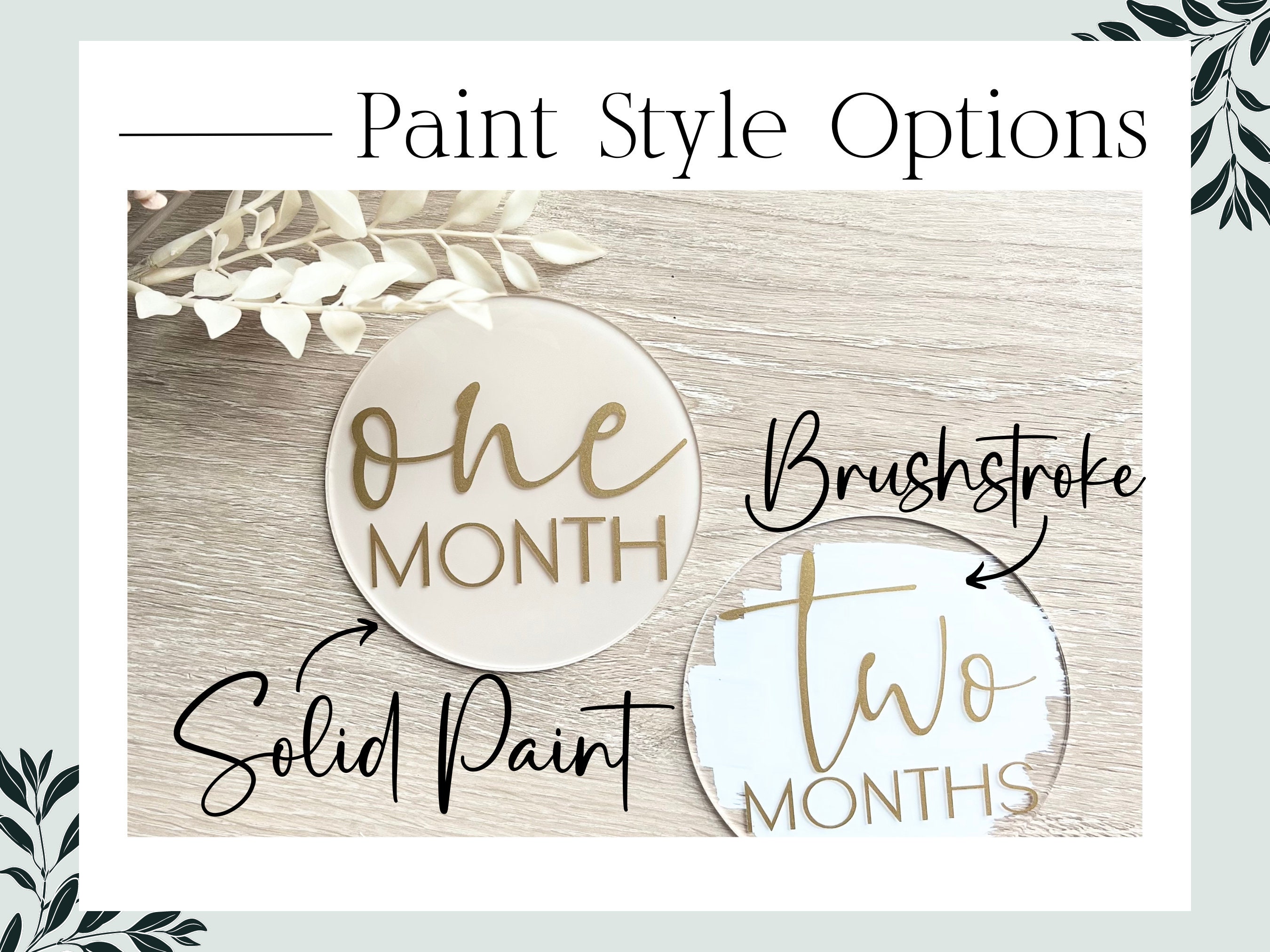 Acrylic Baby Milestones Disc Baby Monthly Milestone Cards Baby Monthly ...